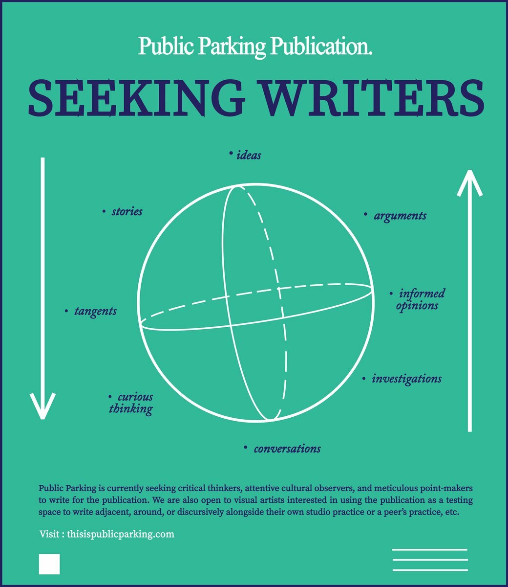 Contributing Writer - Public Parking Publication in Online - Jobs.art 🔵